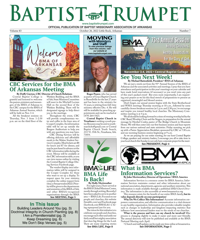 - Here is your October 26, 2022 E-Trumpet!