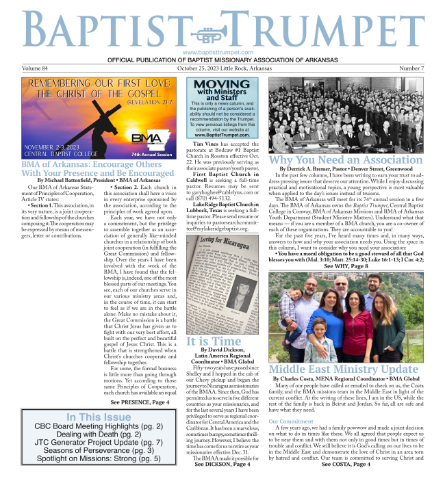 - Here is your October 25, 2023 E-Trumpet!