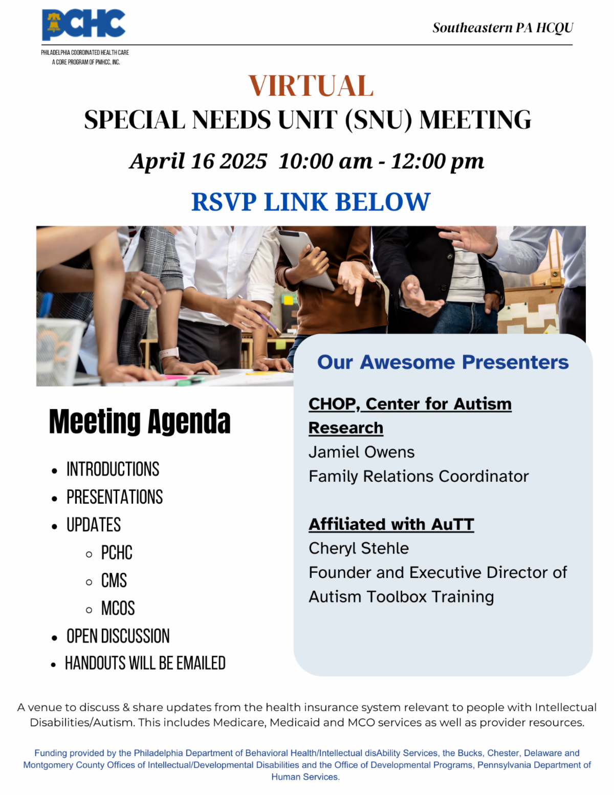 PCHC Special Needs Unit Meeting