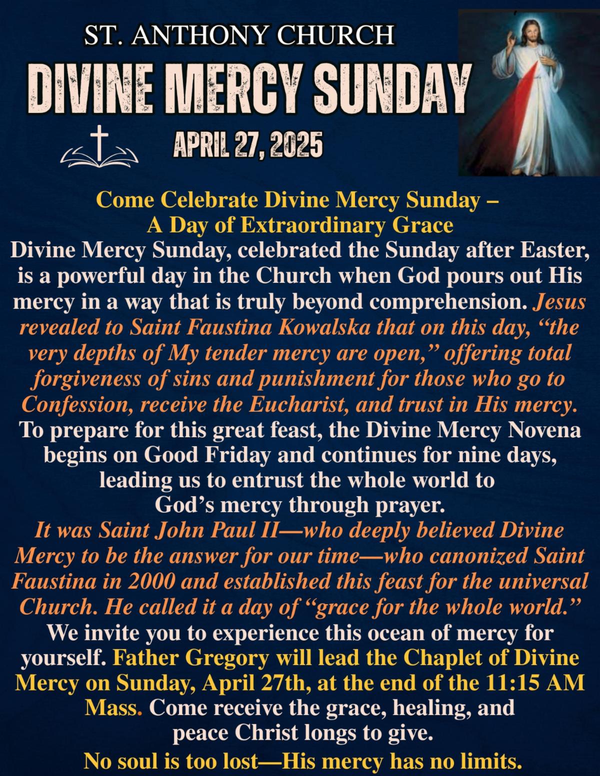 Divine Mercy Sunday