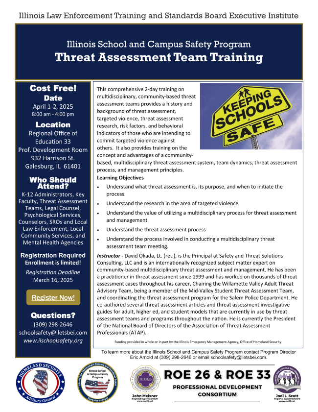February 6th Weekly Update: DuPage ROE Upcoming School Safety Trainings ...