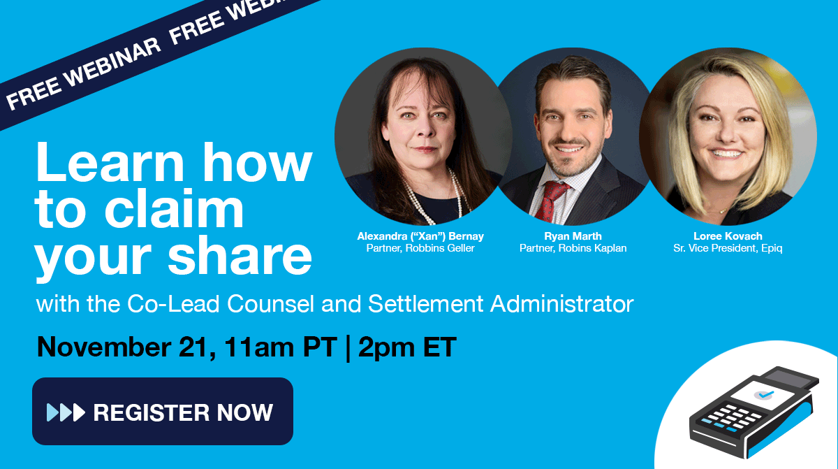 Last Chance to Register: Webinar on how to claim a share of the $5.5B Visa/Mastercard settlement