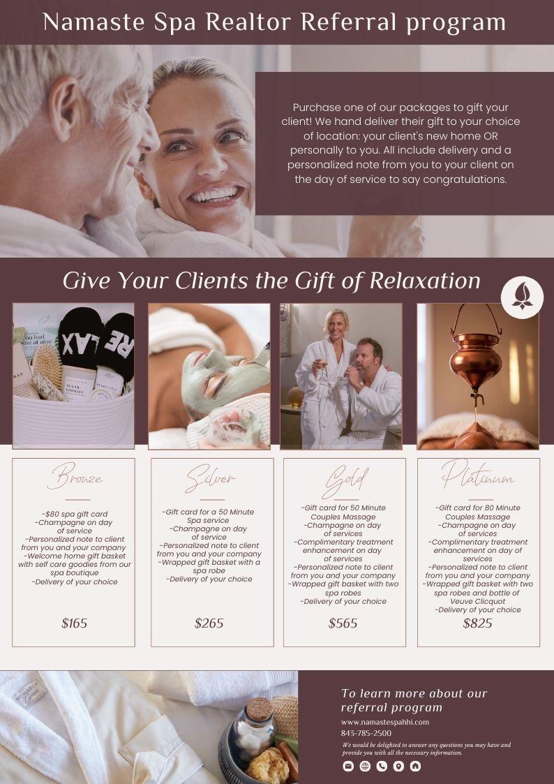 Pass Thru : Namaste Spa Referral Program