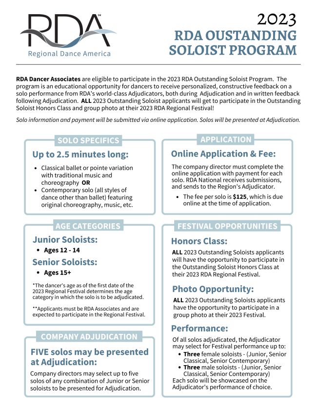 Introducing the 2023 RDA Outstanding Soloist Program