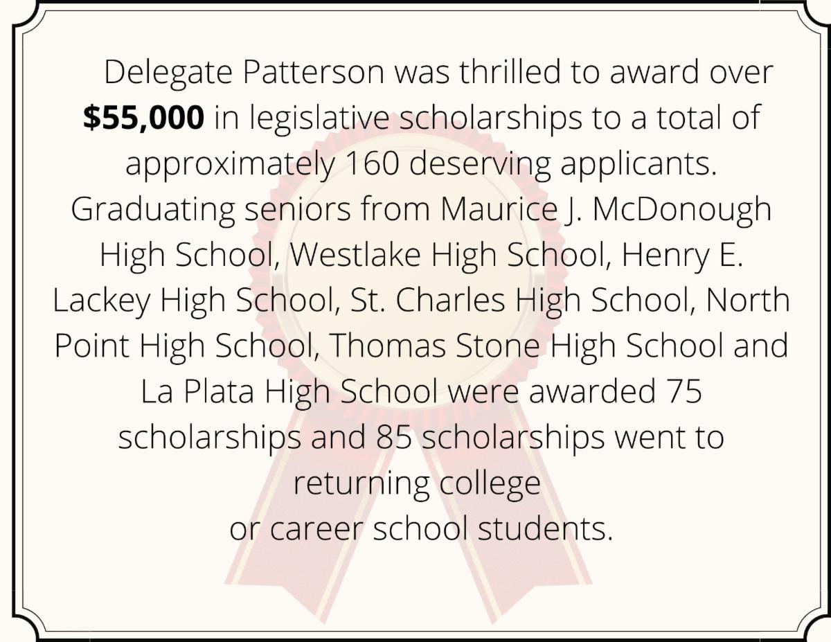 Del. Edith Patterson's 2023-2024 High school awards and scholarship ...