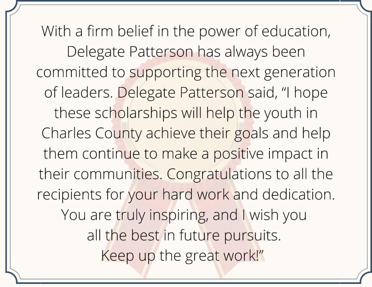 Del. Edith Patterson's 2023-2024 High school awards and scholarship ...