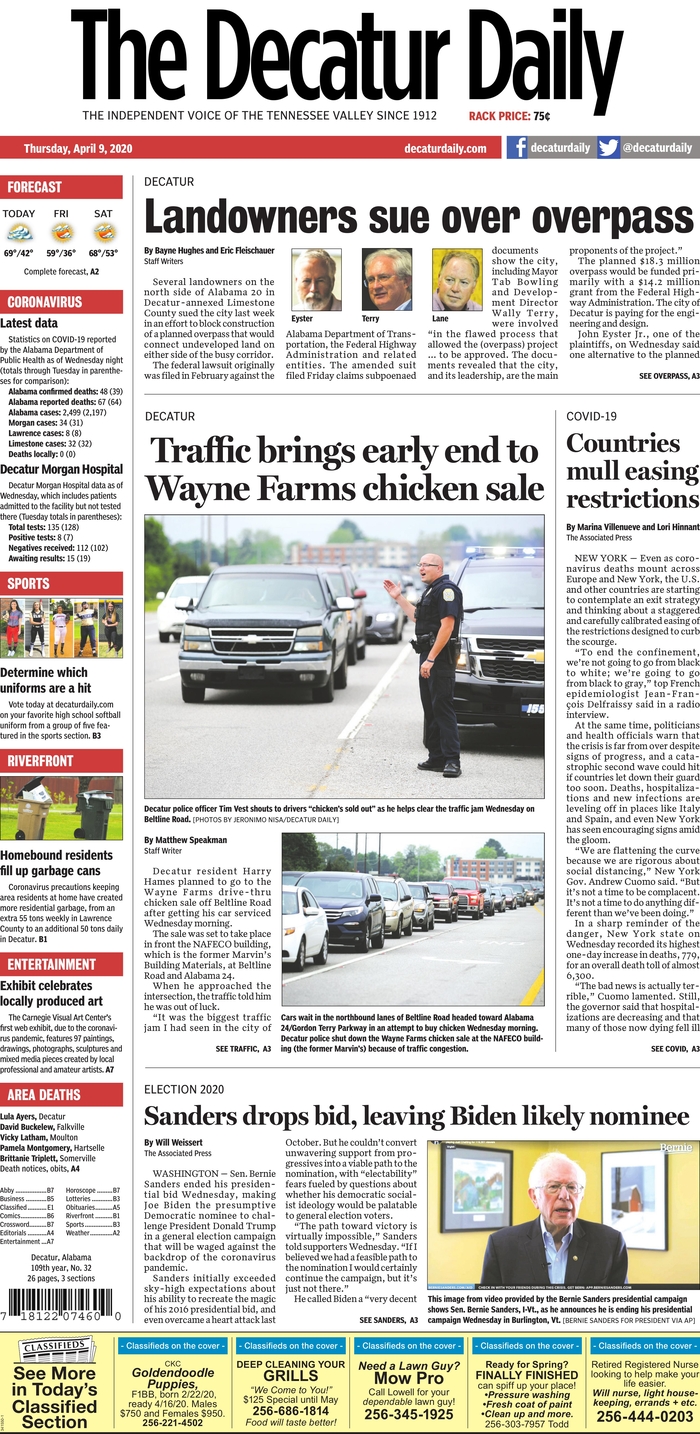 Daily News Digest - April 9, 2020 - Alabama Daily News