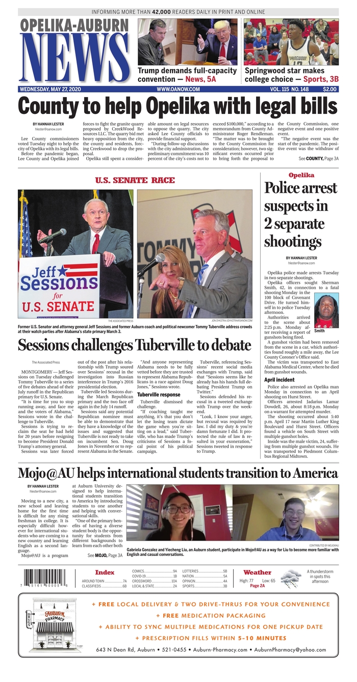 Daily News Digest - May 27, 2020 | Alabama Daily News