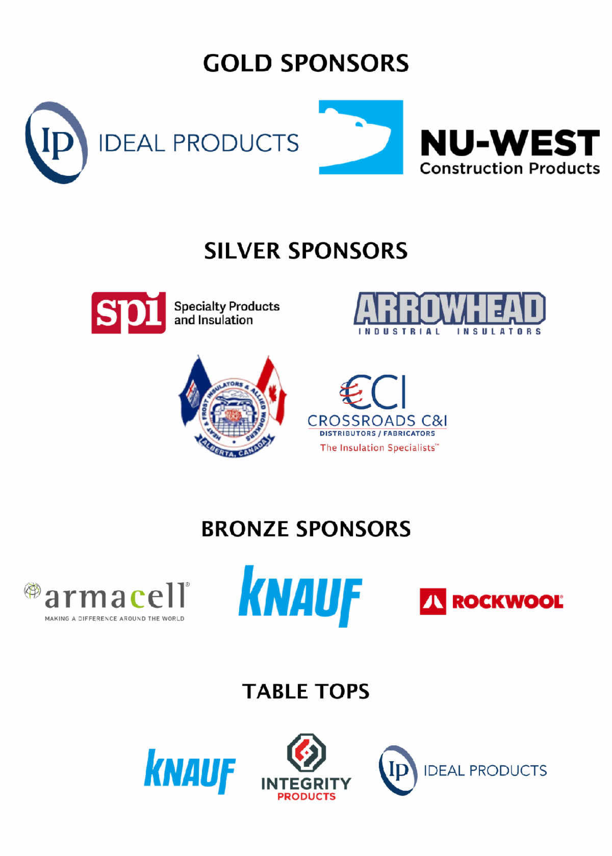 TIAA AGM Schedule, Table Tops & Golf Holes still available - June 11 ...