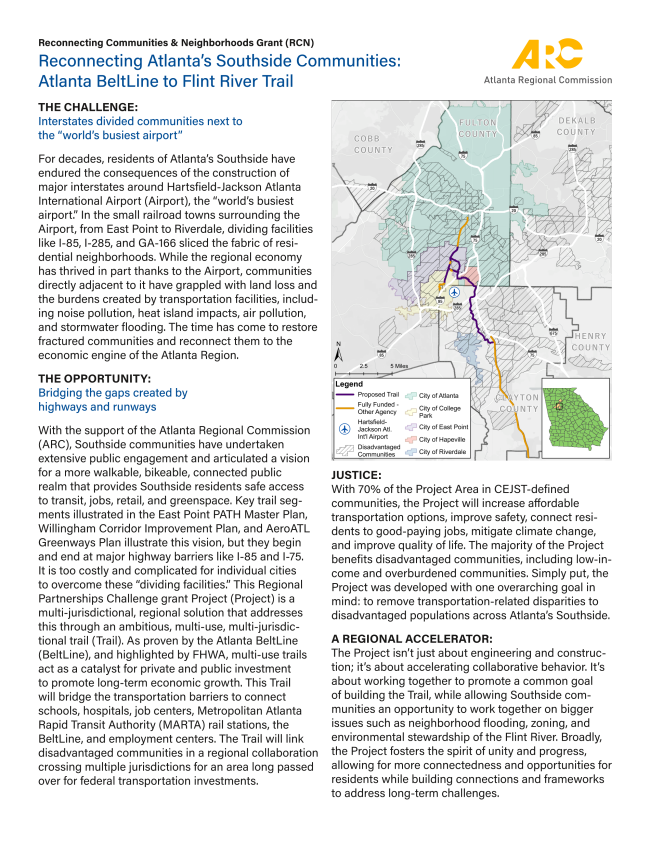 Breaking: Atlanta Beltline to Flint River Trail Received $50,000,000