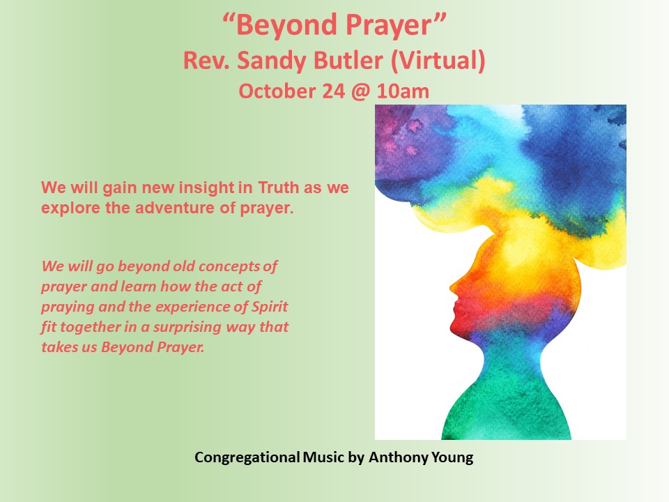 Rev. Sandy Butler -- This Sunday!