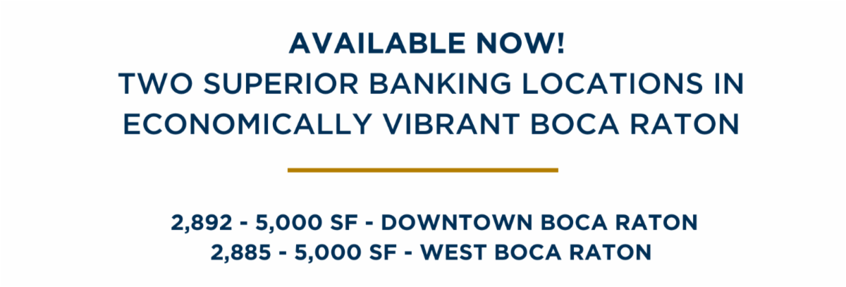 Two Superior Banking Locations with Building Signage in East & West ...
