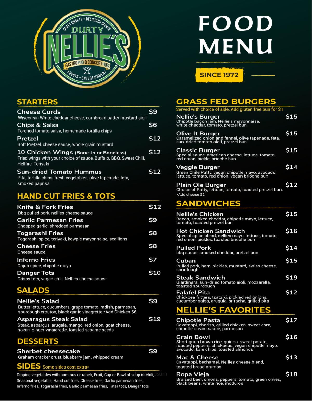 Exciting Expanded Menu - Including Weekly Dinner Specials & Rooftop ...