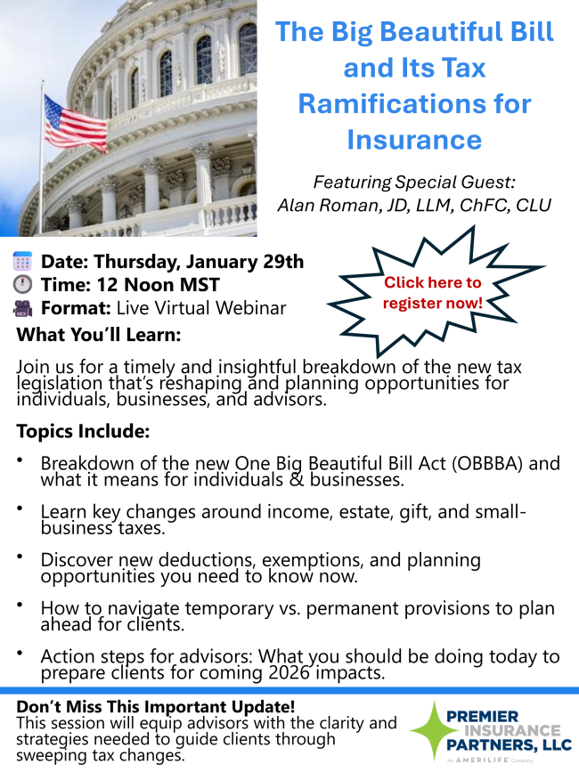 The Big Beautiful Bill and its Tax Ramifications for Insurance with ...