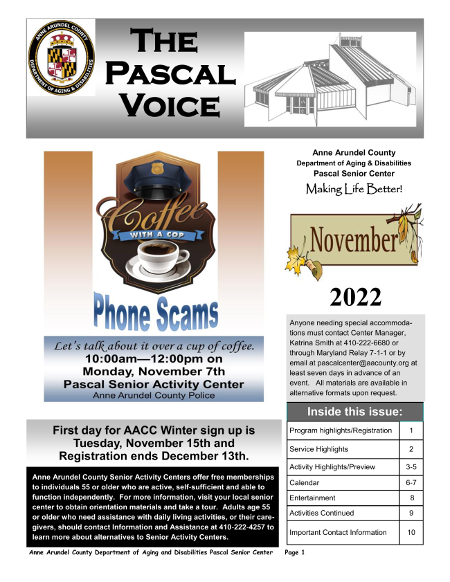 November 2022 Newsletter