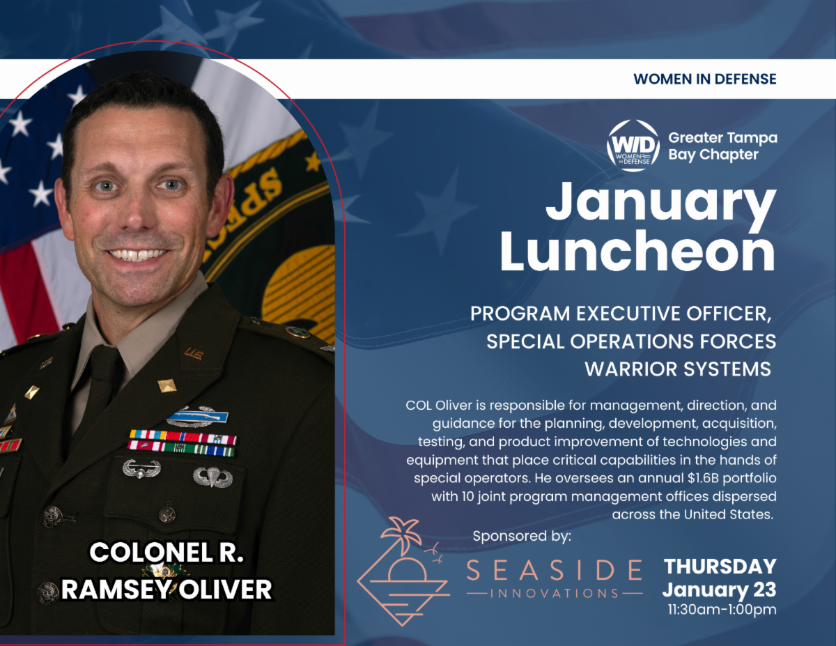 WID Greater Tampa Bay Chapter - January Luncheon - Ft COL Oliver with ...