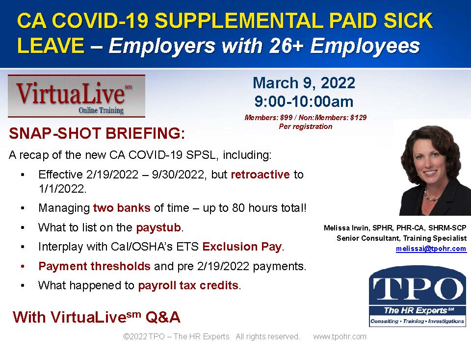 TPO COVID-19 Alert: CDPH and Cal-OSHA Mask Update