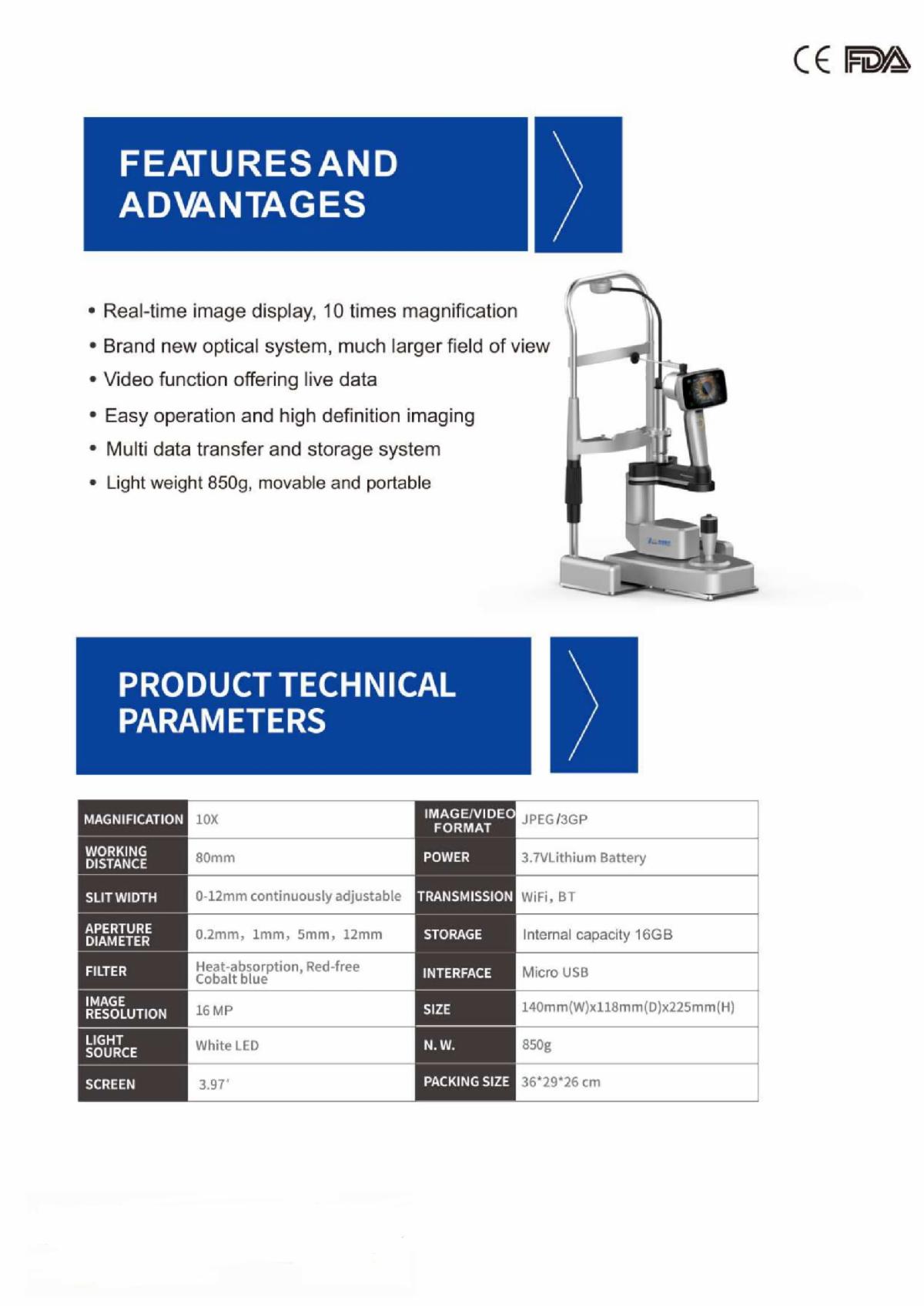 Microclear Luna Plus Hand-held Digital Fundus Camera 16mp