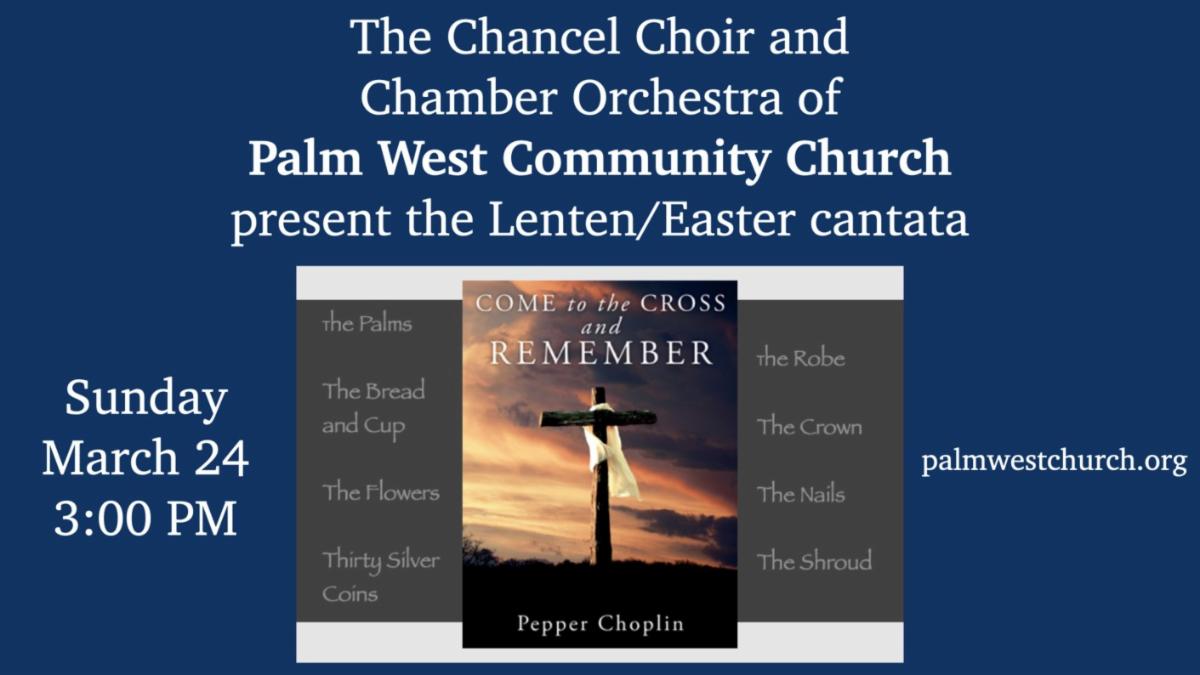 Oasis Project Events and Easter Cantata