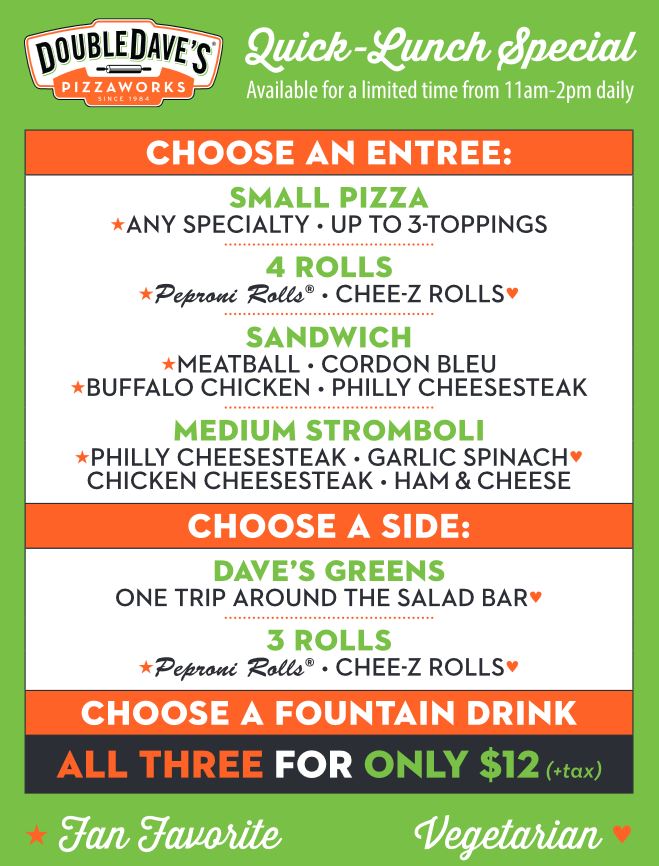 School Holiday! Lunch at DoubleDave's!