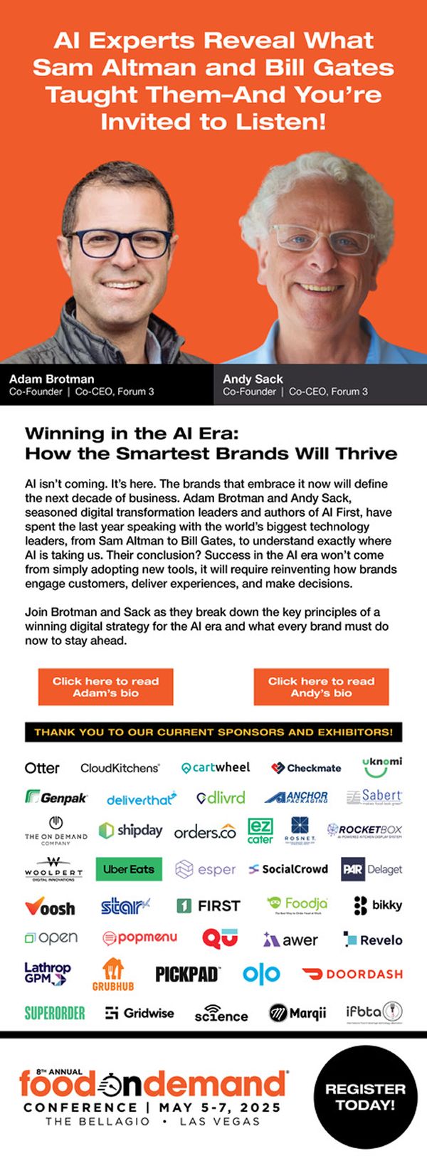 Food On Demand Conference Announces Keynote Speakers!