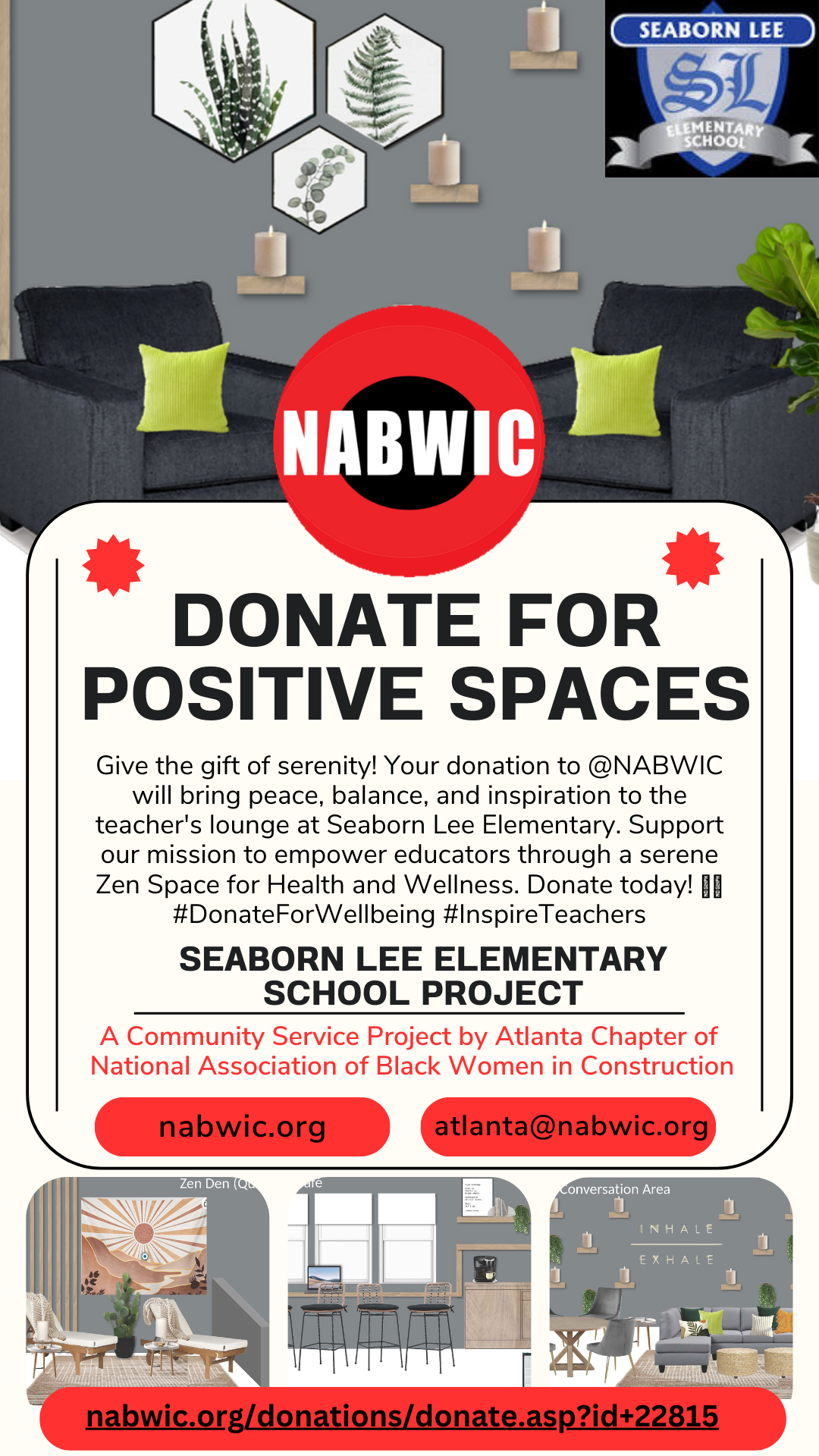 Atlanta Chapter's Community Service Project at Seaborn Lee Elementary