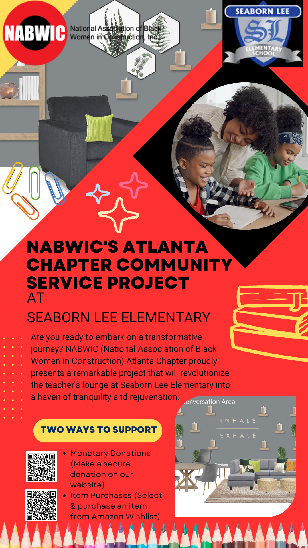 Atlanta Chapter's Community Service Project at Seaborn Lee Elementary