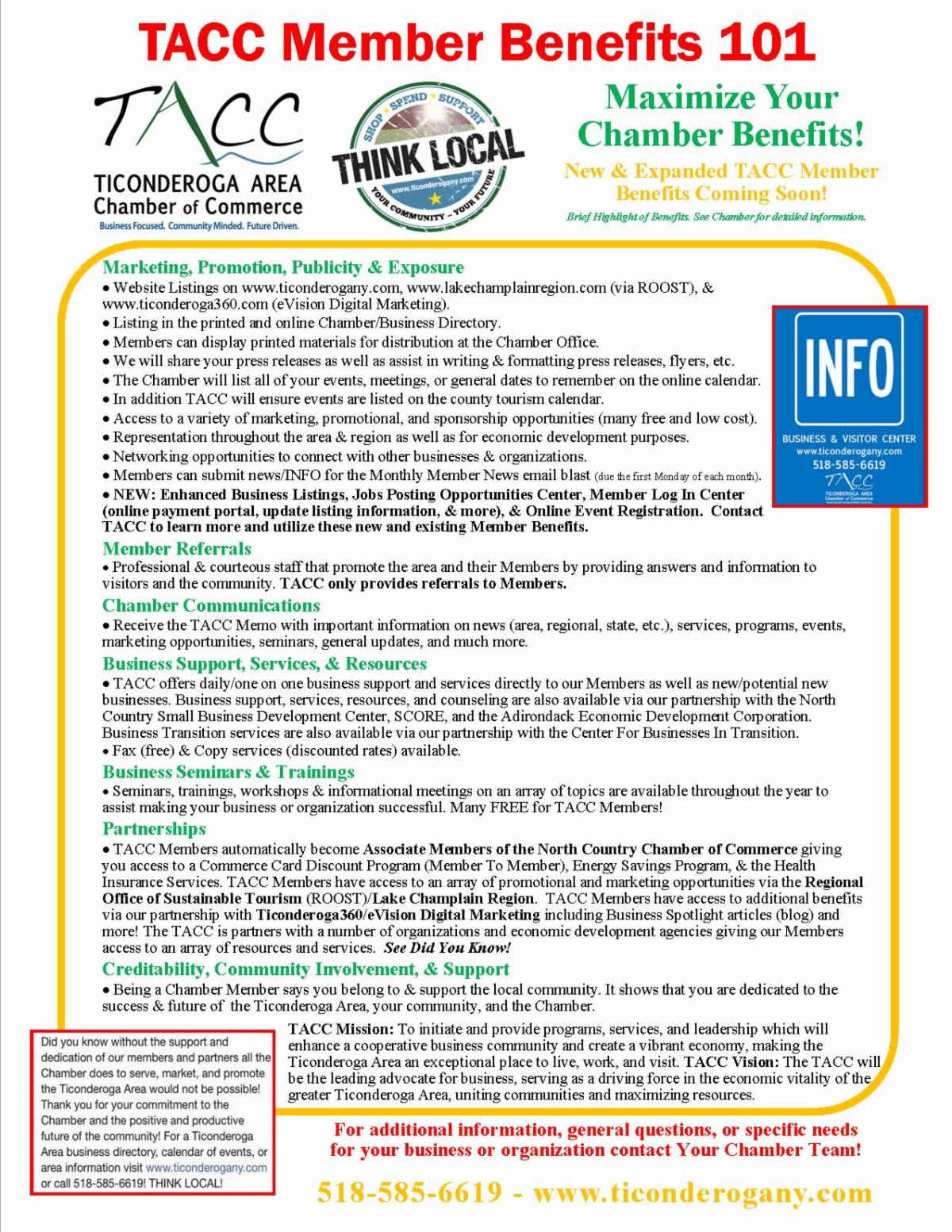 TACC Memo: January 2023 - Important INFO