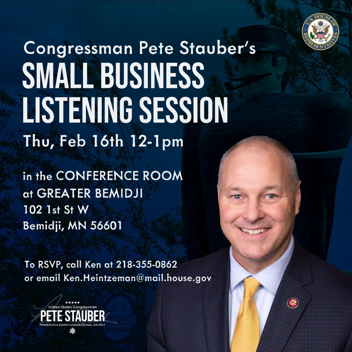 Listening Session with Congressman Pete Stauber
