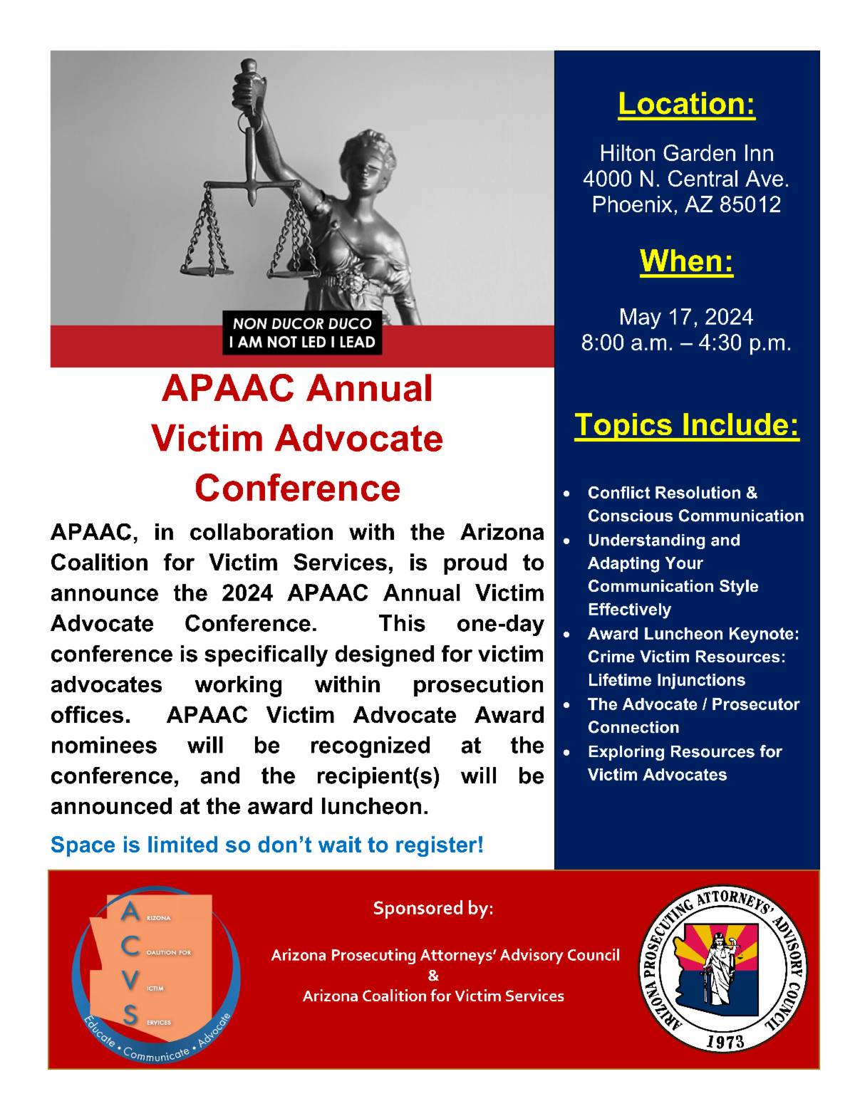 2024 Victim Advocate Conference - Without Hotel-Trainings