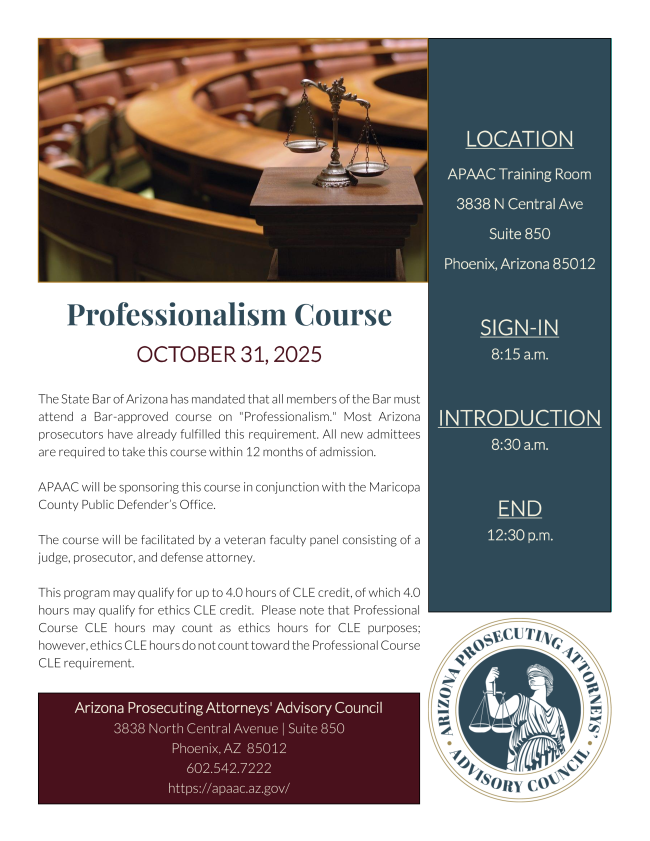 Announcement Notice: Professionalism Course