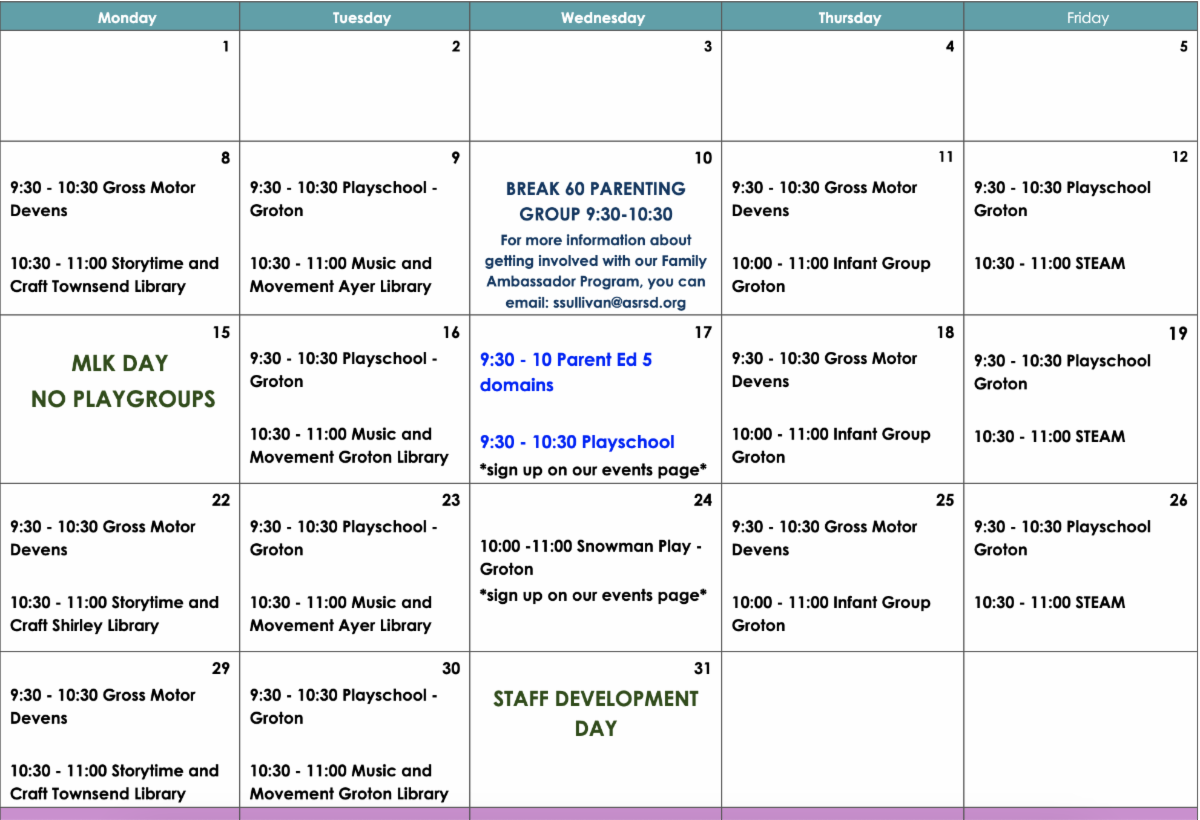 FPC Playgroup Updates