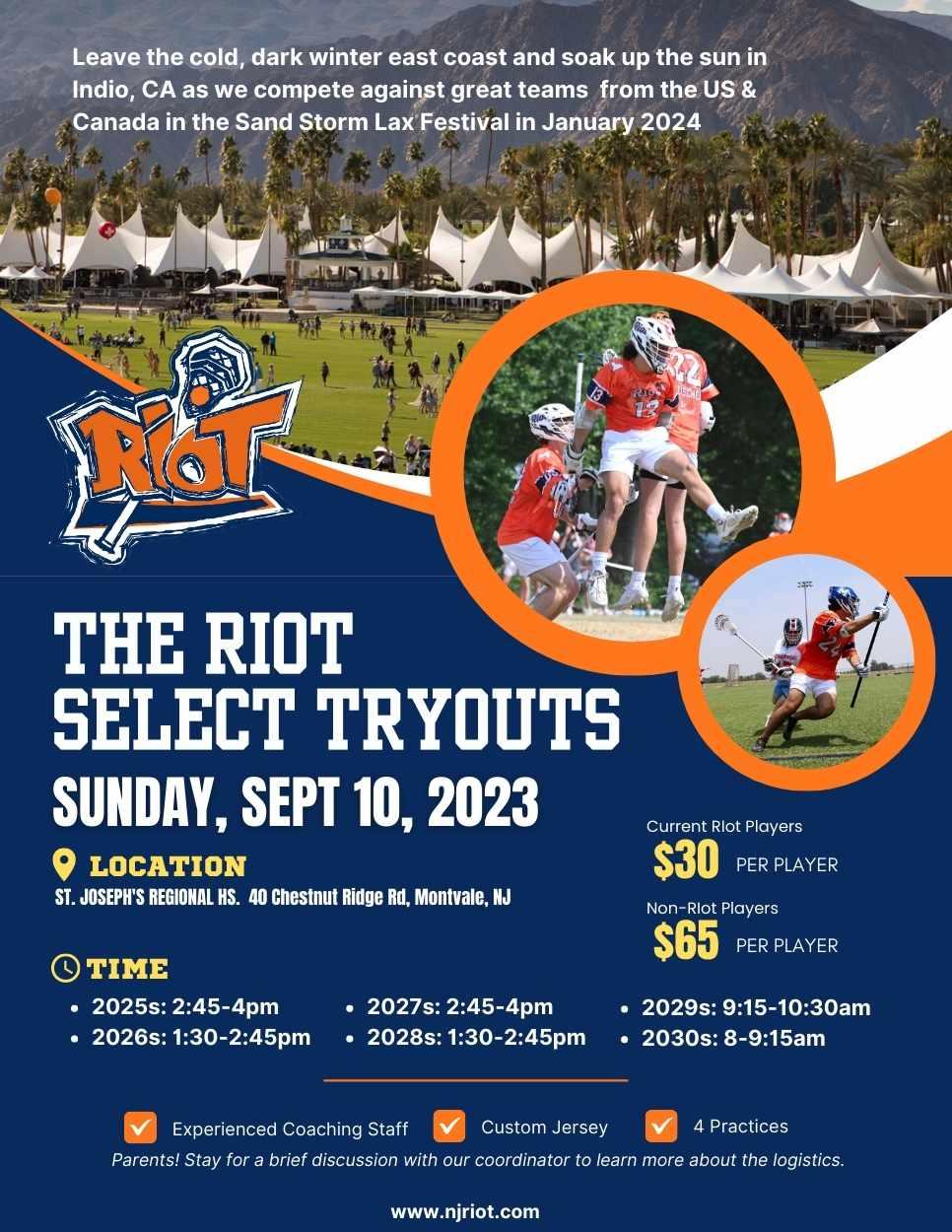 Tryout for RIOT SELECT to Travel and Compete Nationwide!