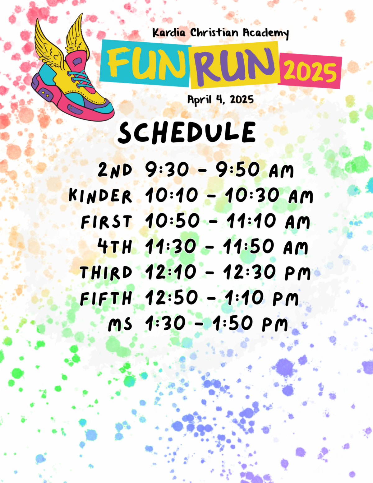 Fun Run 25 TOMORROW