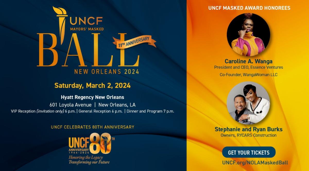 New Orleans Celebrates 11th Annual UNCF Mayor’s Masked Ball and 80th ...