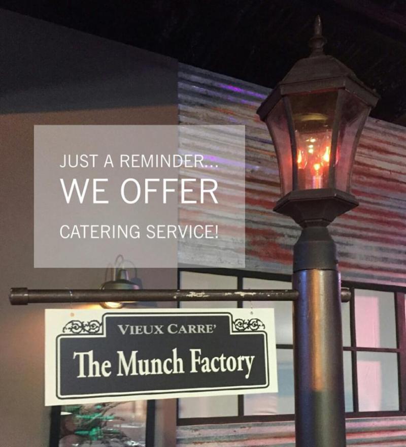 Munch Factory Restaurant Special Edition Menu - Come In, We're Open!