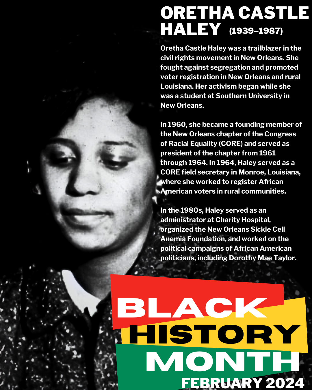 TLG Remembers Oretha Castle Haley during Black History Month
