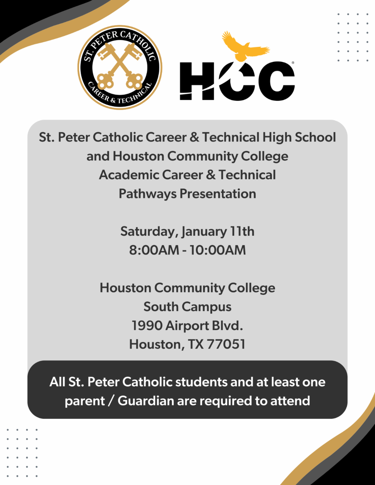 HCC Visit and Friday Lunch Order Reminder