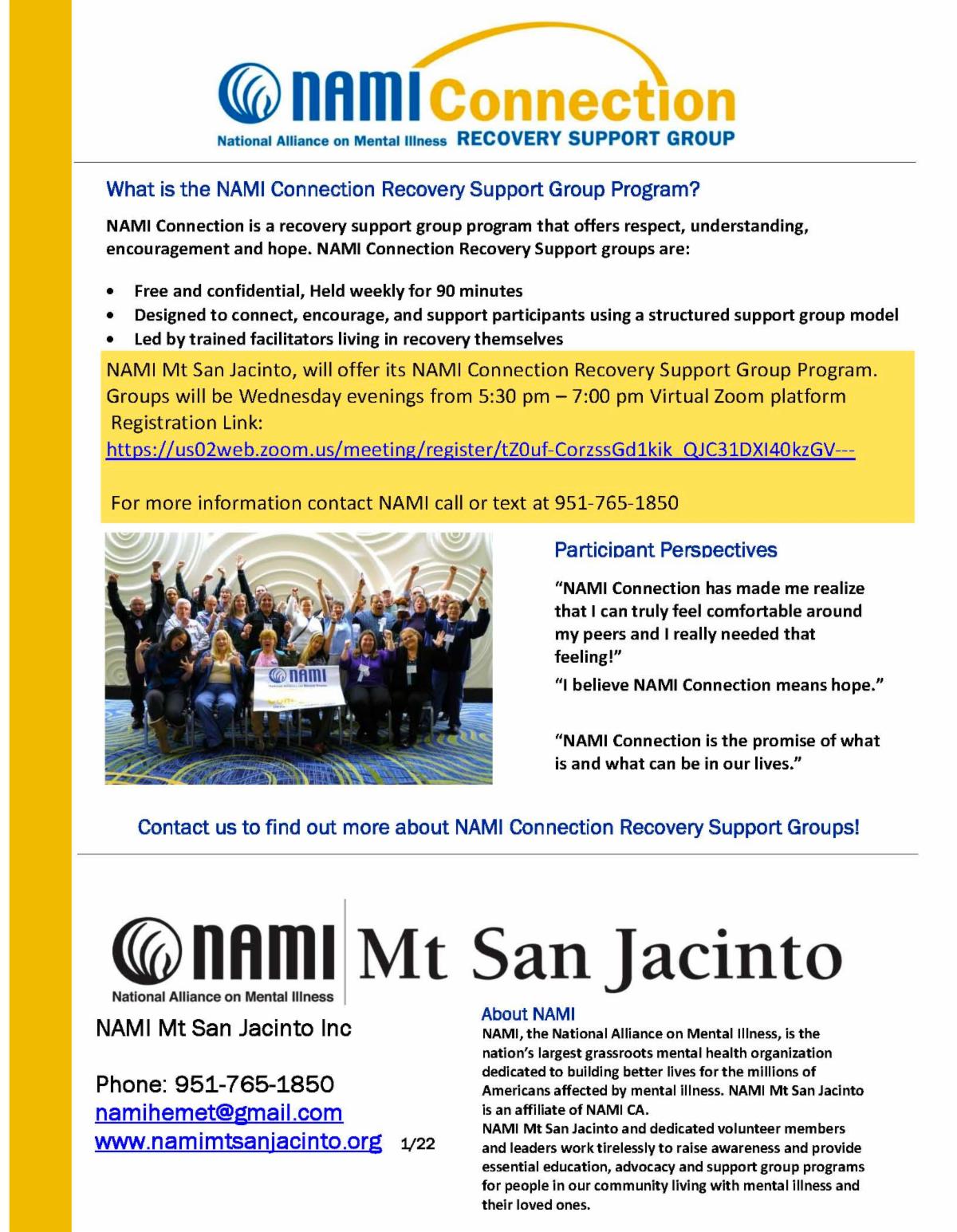 NAMI Family and Peer Support Groups