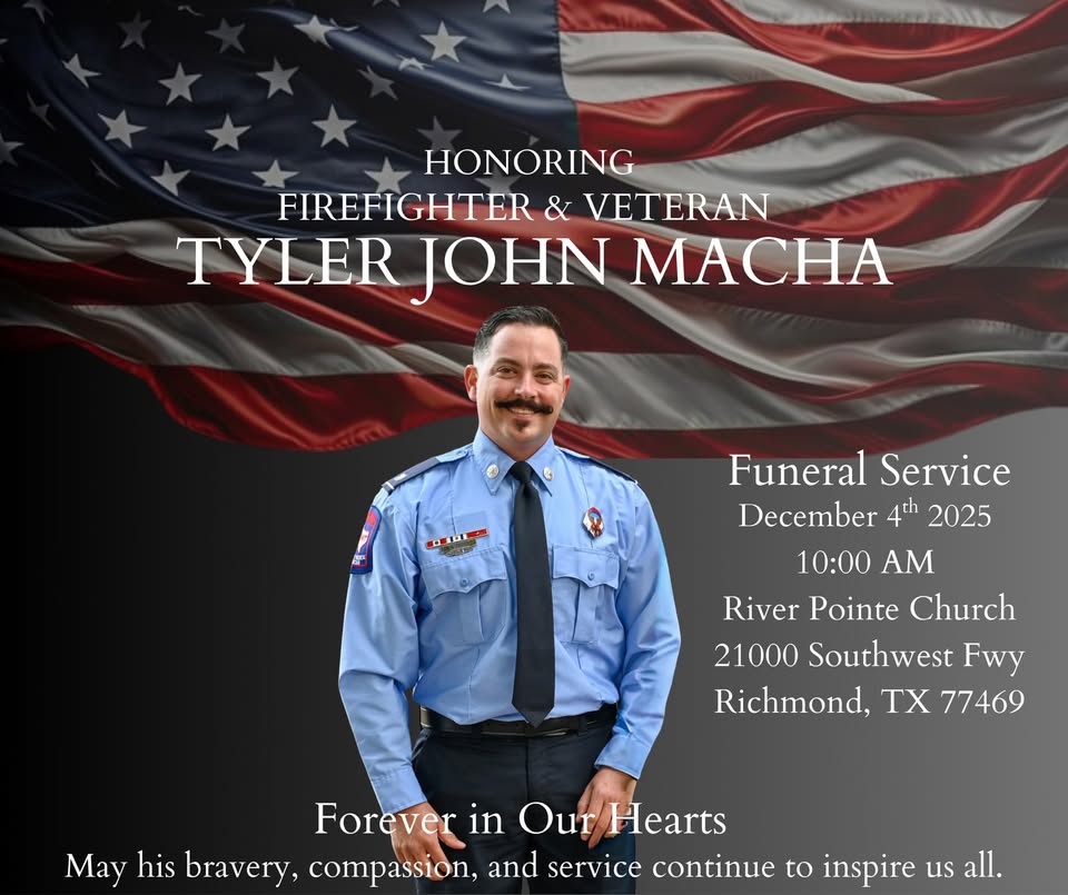 City of Rosenberg Mourns the Loss of Fire Engineer Tyler Macha
