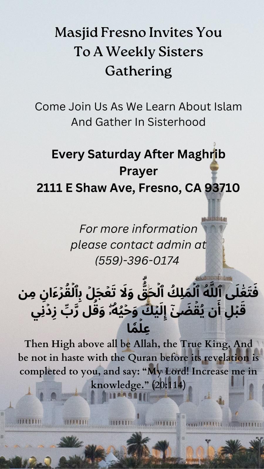 Ramadan Schedule and Masjid Fresno Guidelines for the Month of Ramadan ...