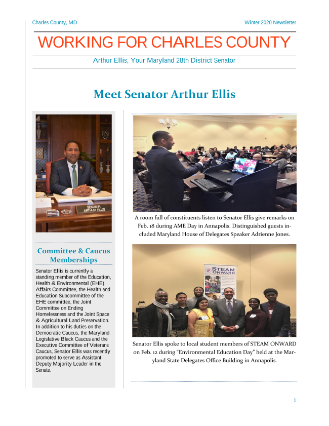 MGA 2020 End-of-Session Newsletter from Senator Ellis - Made With You ...