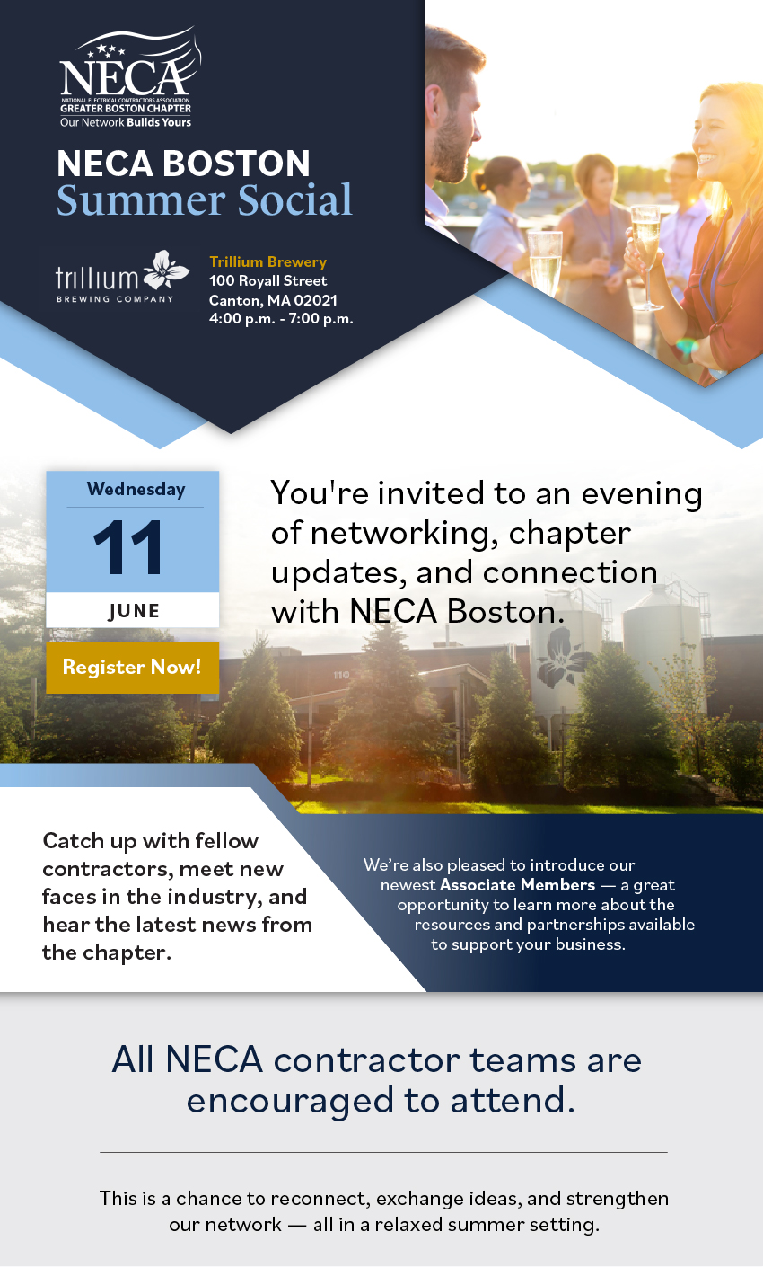 Join NECA Boston at Trillium on June 11 for Our Summer Social