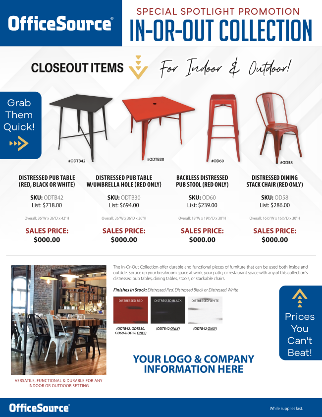 Weekly Closeout | Multi-Purpose Tables Easy & Affordable to Customize!