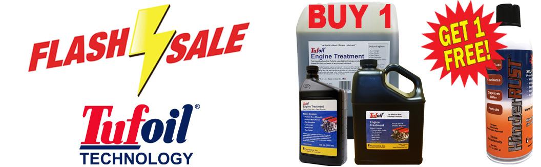FREE HinderRUST with select orders of Tufoil Engine Treatment