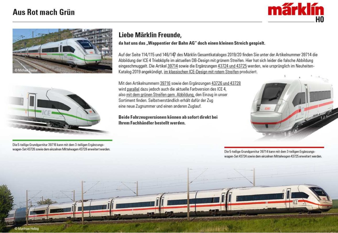 The new ICE 4 -- much more information from Marklin