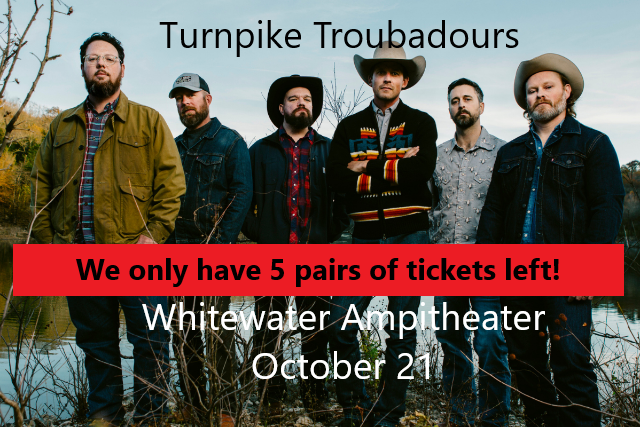 Whitewater-Left Wing Seating available for Turnpike Troubadours ...