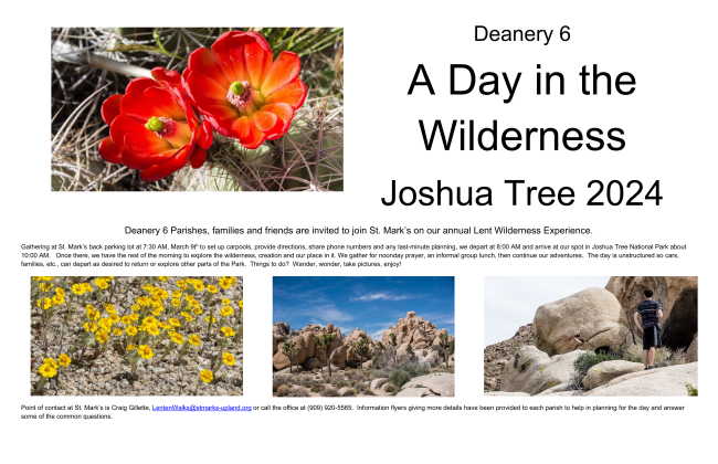 Deanery News and Events - Saint Mark's Episcopal Parish