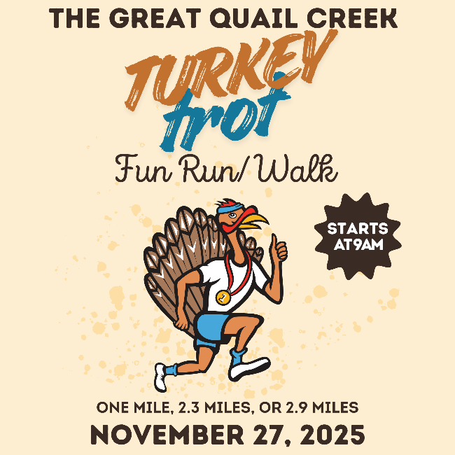 What's Happening at Quail Creek - Monday, November 24, 2025