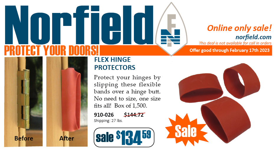 Save money and protect your doors with rubber hinge protectors!